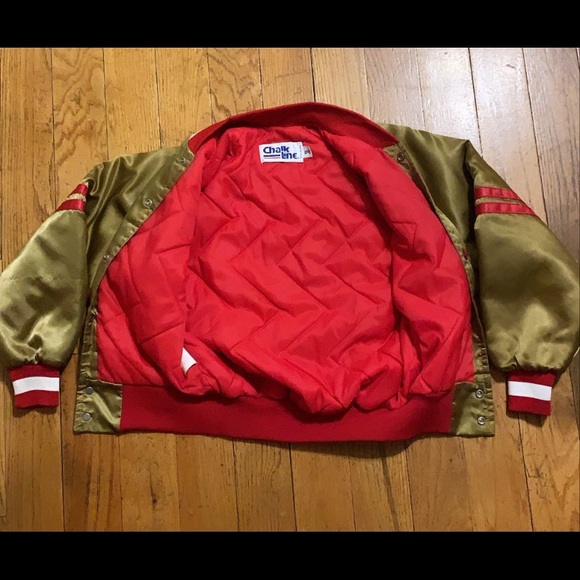 Chalk Line | Jackets & Coats | San Francisco 49ers Satin Jacket Gold ...